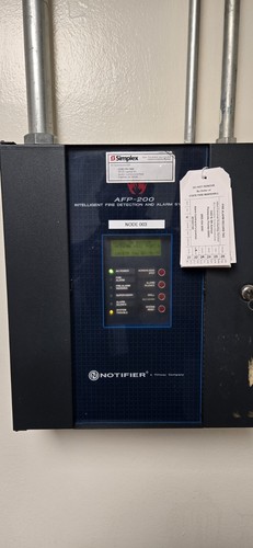 NOTIFIER AFP-200 BLUE With Fiber Card And Enclosure "USED" | eBay