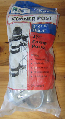 Master Halco Chain Link Fence Corner Post Kit NEW | eBay