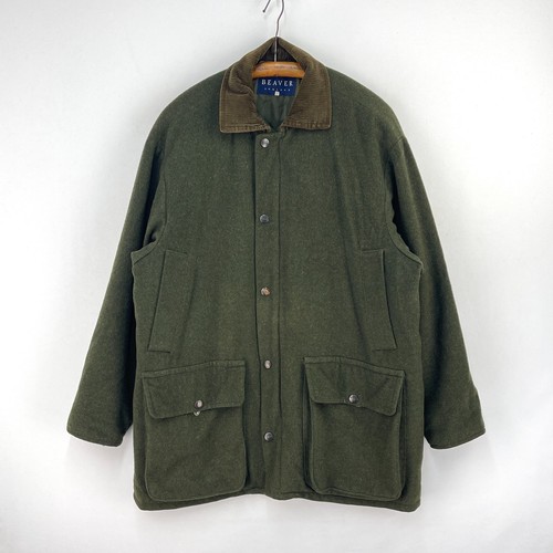 Beaver Wool Coat Mens Large Green Felt Loden Tweed Shooting Field ...