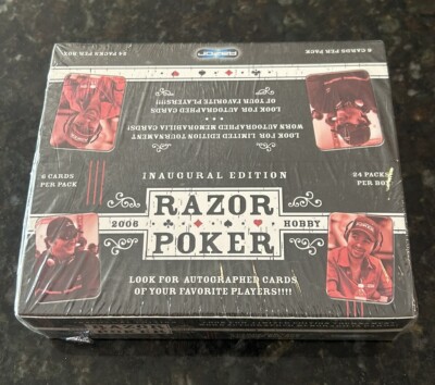 2006 Razor Poker Inaugural Hobby Trading Card Box Factory Sealed 24 ...