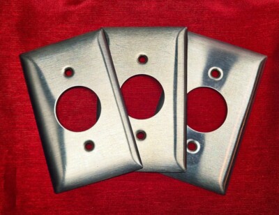 Hubbell S7 Type 302 Stainless Steel Wall Plate 1 Gang 1 Receptacle Lot ...