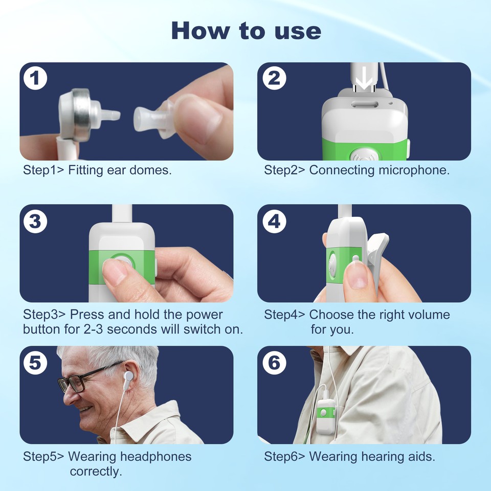 Pocket Rechargeable Hearing Aids Hearing Sound Amplifier Enhancer for ...