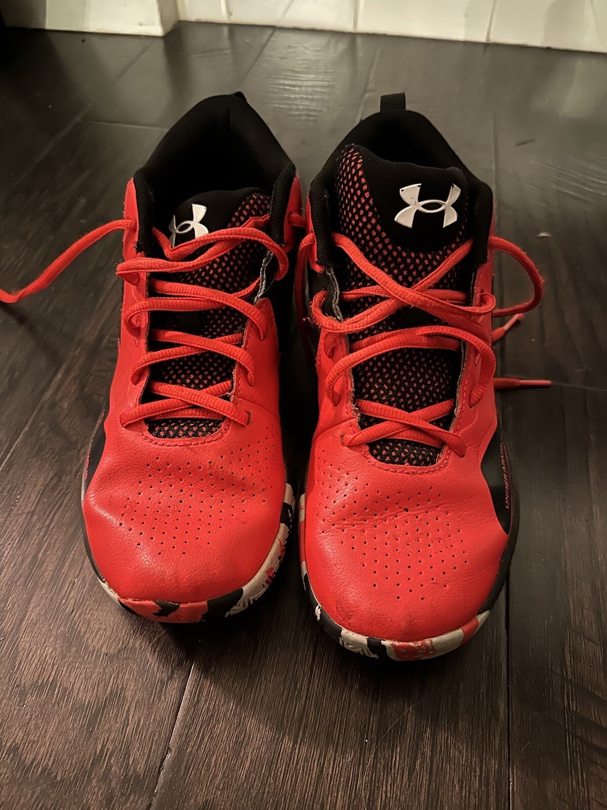 Under Armour Unisex Lockdown 5 3023949 Red Basketball Shoes Sneakers M ...