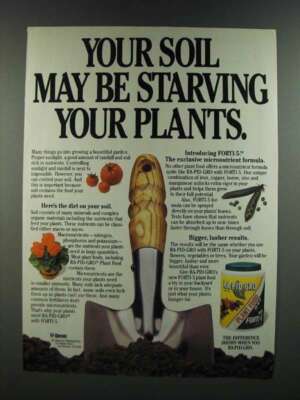 1986 Ortho Rapid-Gro Ad - Your Soil May Be Starving Your Plants | eBay