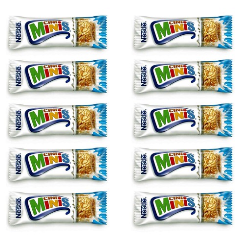 10 x NESTLE CINI MINIS Cinnamon Breakfast Cereal Bars Healthy Tasty ...