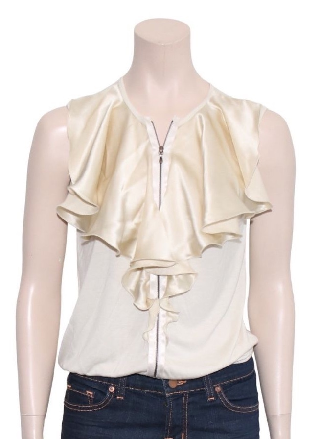 LANVIN Silk Ruffle Top (SIZE S) | eBay