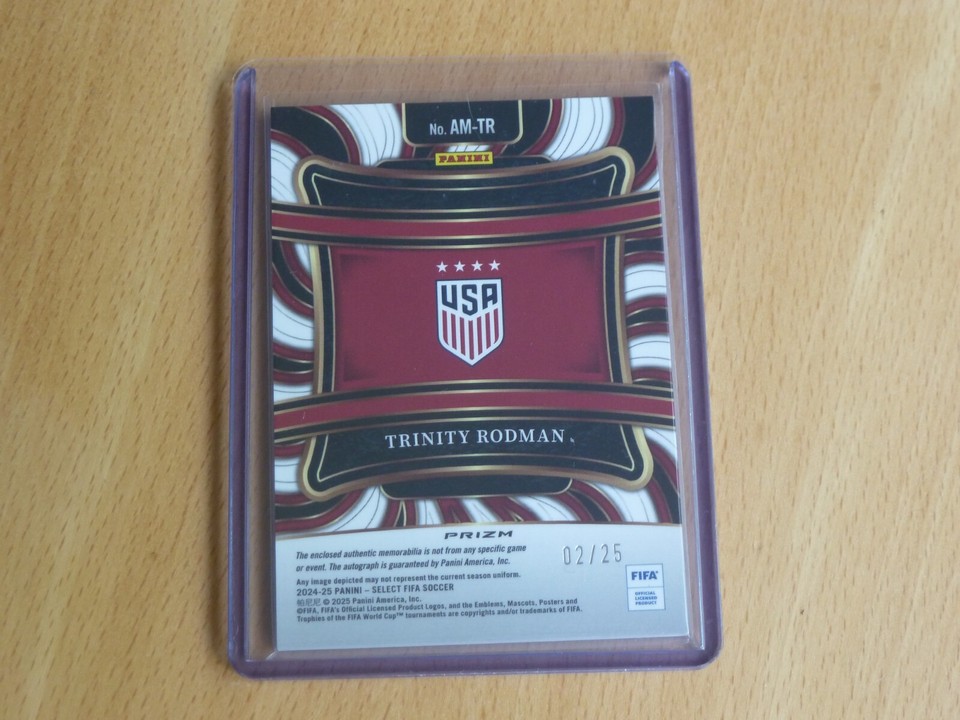 Panini FIFA Select 2024/25 USA Womens Trinity Rodman Patch Auto ...