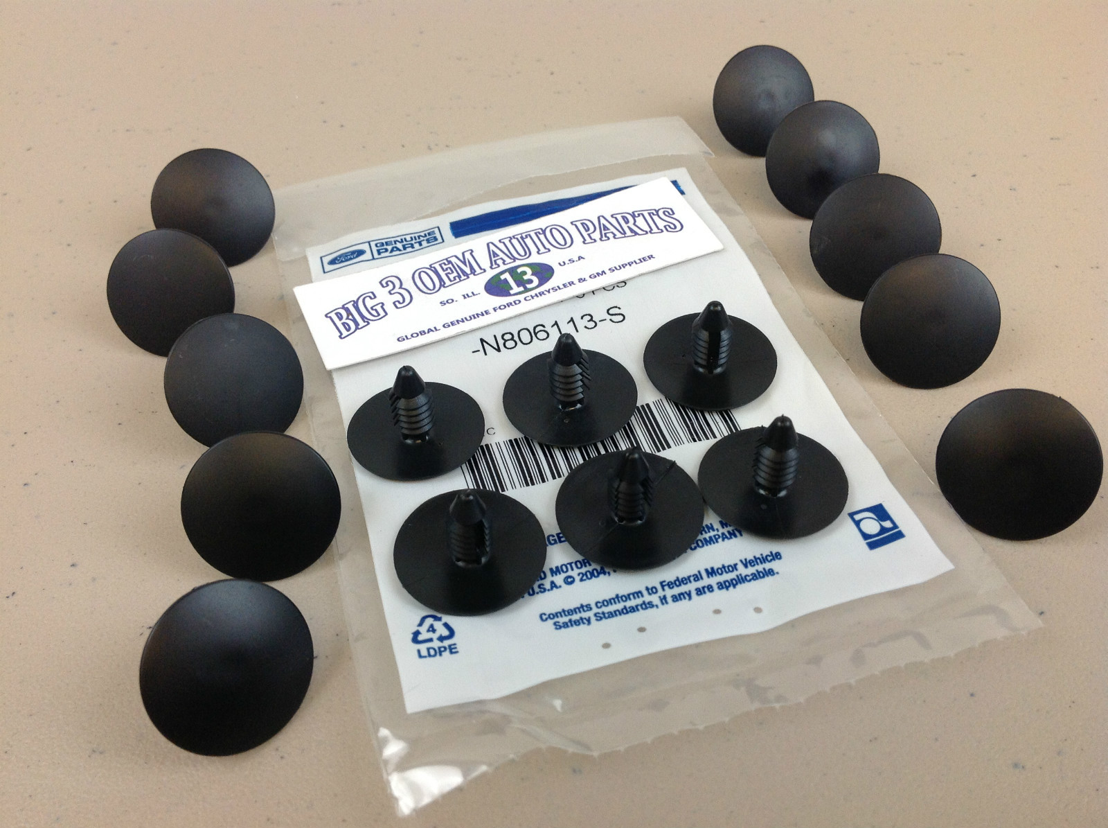 1999-2010 Ford Super Duty Dually Rear Wheel House Inner Liner PUSH PINS ...