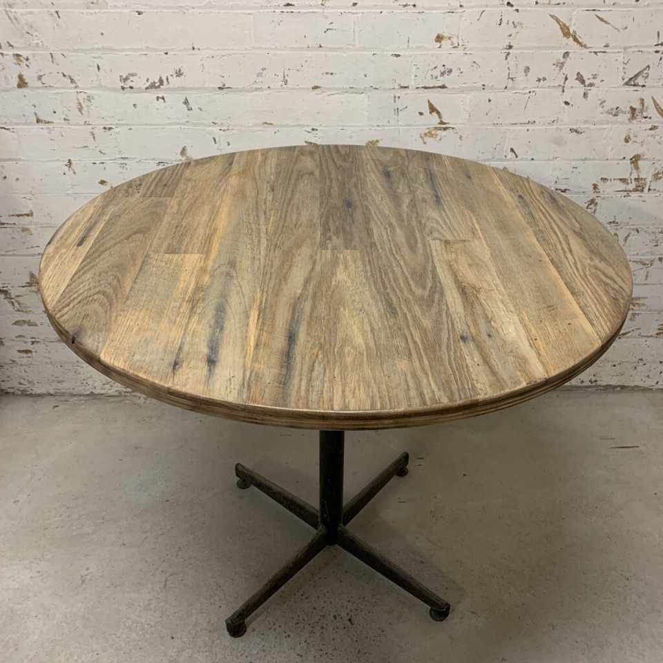 100cm Round Recycled Timber Rustic Table Tops, Cafe Restaurant, Hand ...