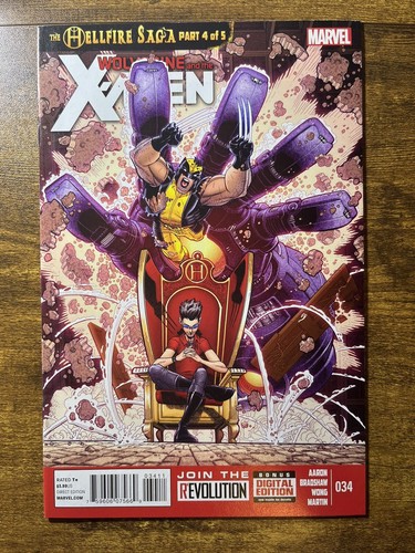 WOLVERINE AND THE X-MEN 34 JASON AARON STORY NICK ANDERSON COVER MARVEL ...