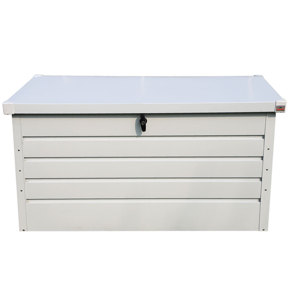 350L Heavy Duty Storage Box Outdoor Garden Metal Chest Cushion Shed ...