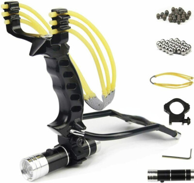 Professional Slingshot Laser Catapult Hunt Sling Shot w/100 Ammo Balls ...