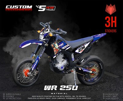 Custom graphics for Yamaha WR250X WR250R All years Decals Stickers full ...
