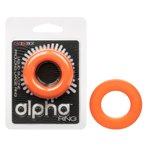 Cal Exotics Alpha Ring Liquid Silicone Prolong Large Ring Orange ...