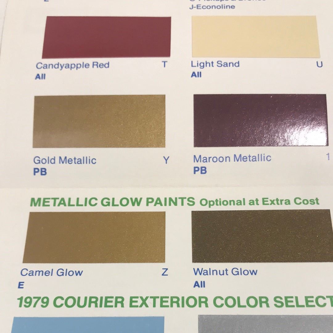 1979 Ford Paint Codes And Color Charts