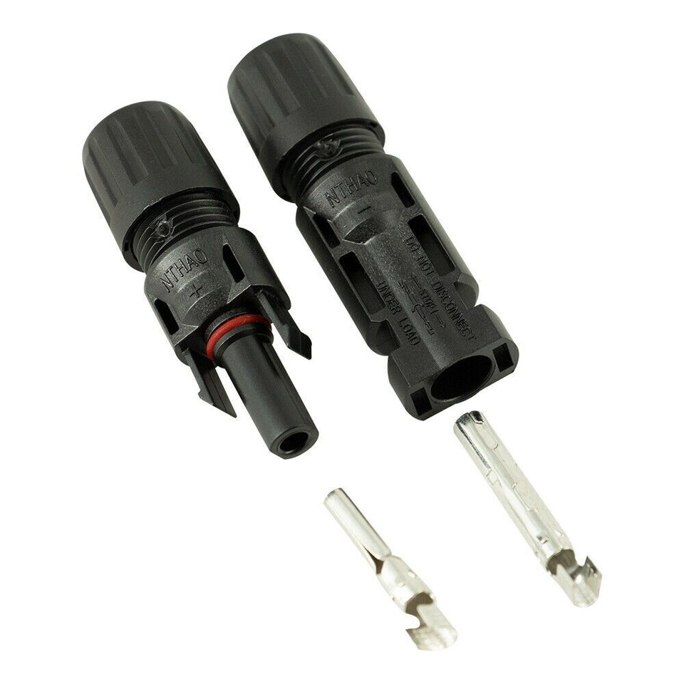 20Pcs Solar Cable Connectors 4mm-6mm 30Amp Waterproof Solar Panel Wire ...