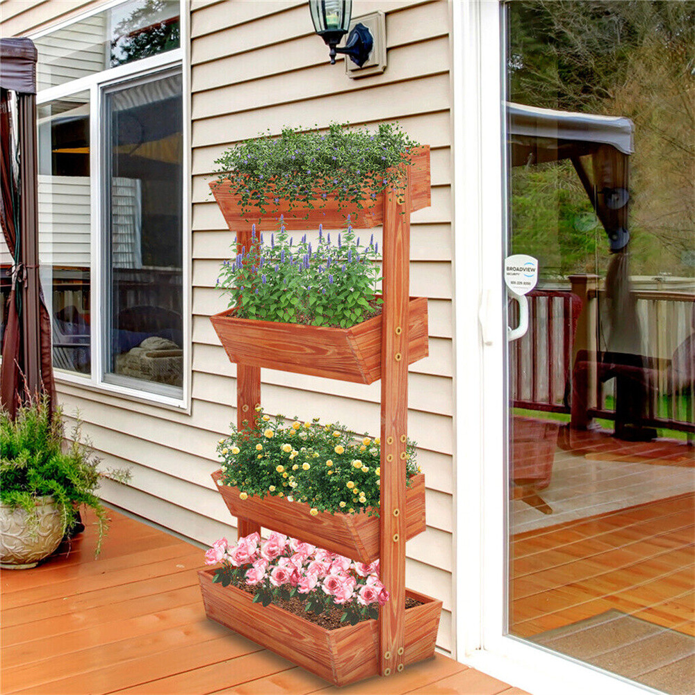 Building A Vertical Garden Frame These Colorful Vertical Planters Will