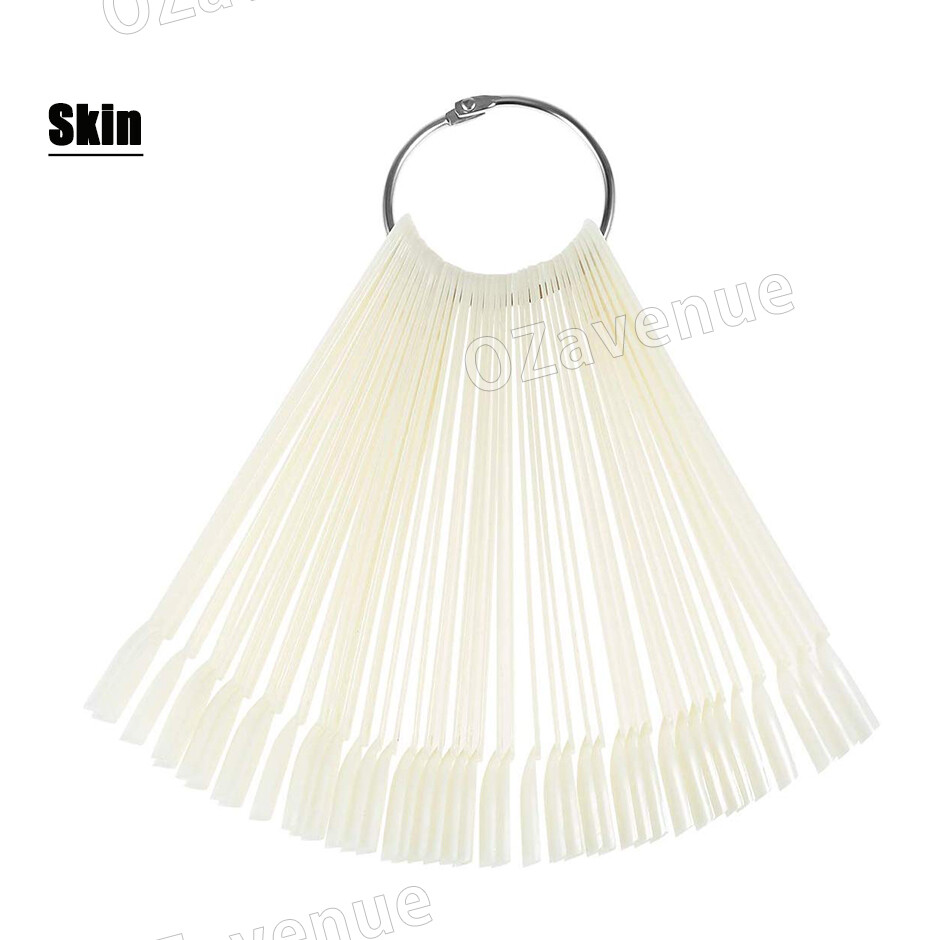 50 100 Nail Swatches False Display Nail Art Fan Wheel Polish Practice ...