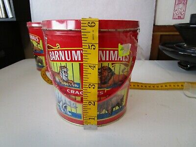 VTG Nabisco Barnums Animal Crackers Tin Pail Bucket Caged Animals 1991 ...