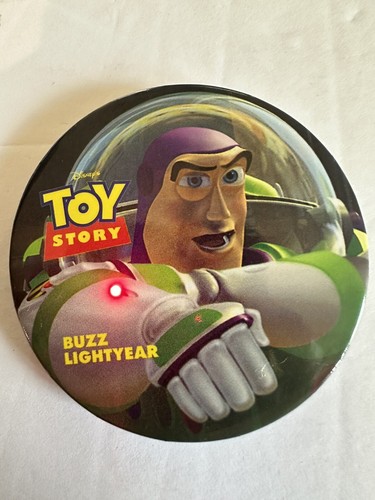 VINTAGE 1995 Disney Toy Story Movie Release BLINKING 3” Managers Button ...