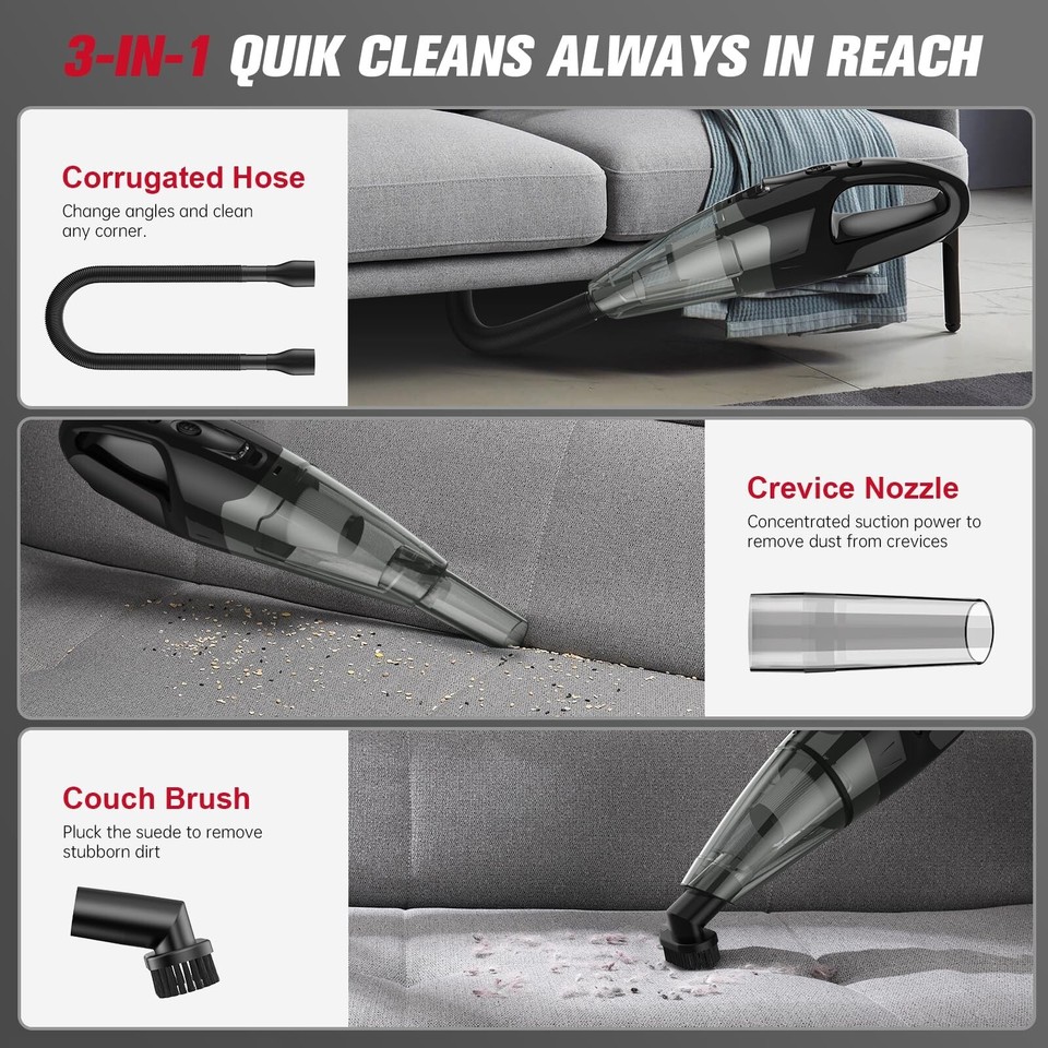 Handheld Vacuum Cordless Rechargeable, Dust Busters Cordless ...