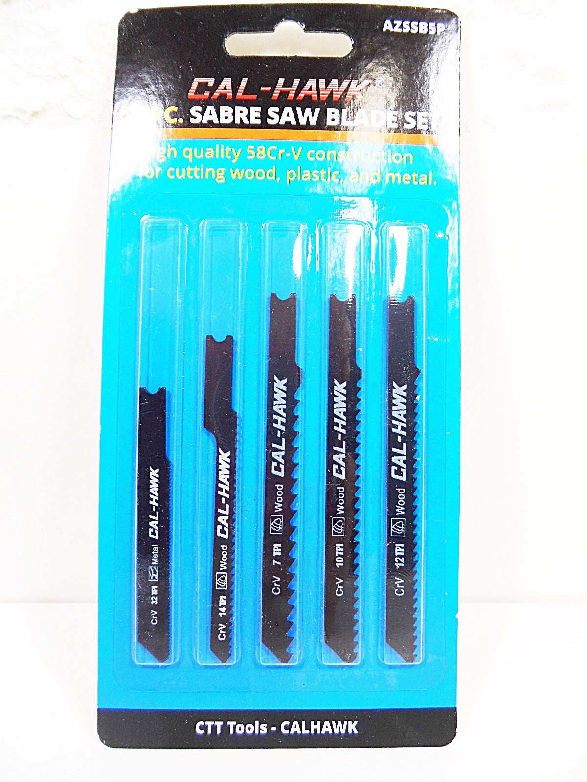 Jigsaw Blades Sabre Scroll Saw 5 pc Set for Wood Plastic Metal Blade ...