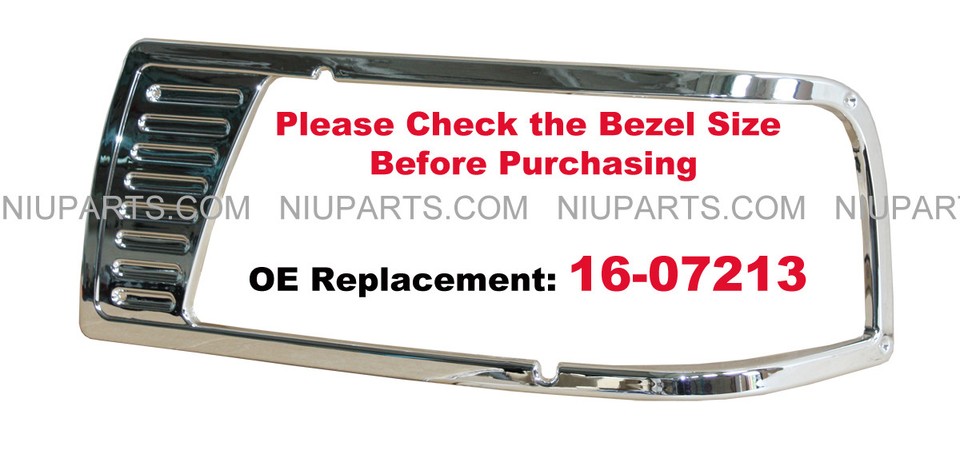Headlight w/ Adjusters, Corner Lamp & Bezel Chrome 16-07213 LH ...