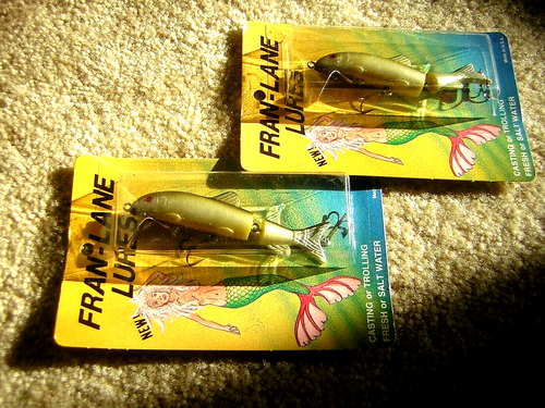 TWO (2) Vintage Jointed Minnow Fran-Lane Winn'er-Minn'er Series Minnow ...