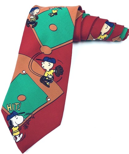 Vintage Peanuts United Feature Syndicate Baseball Home Run Tie Necktie ...