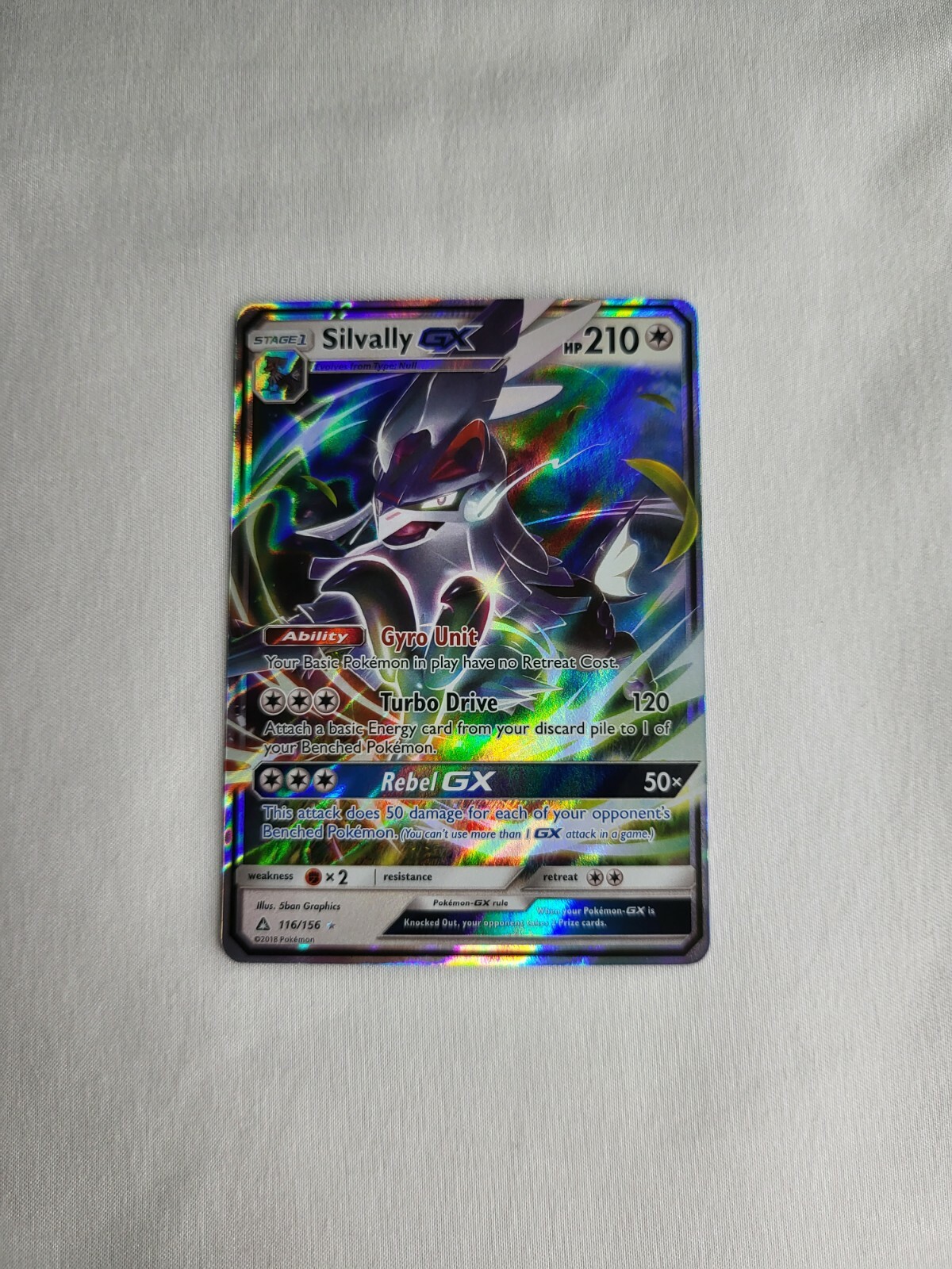Silvally GX 116/156 Ultra Rare Holo Full Art 2018 Ultra Prism Pokemon ...