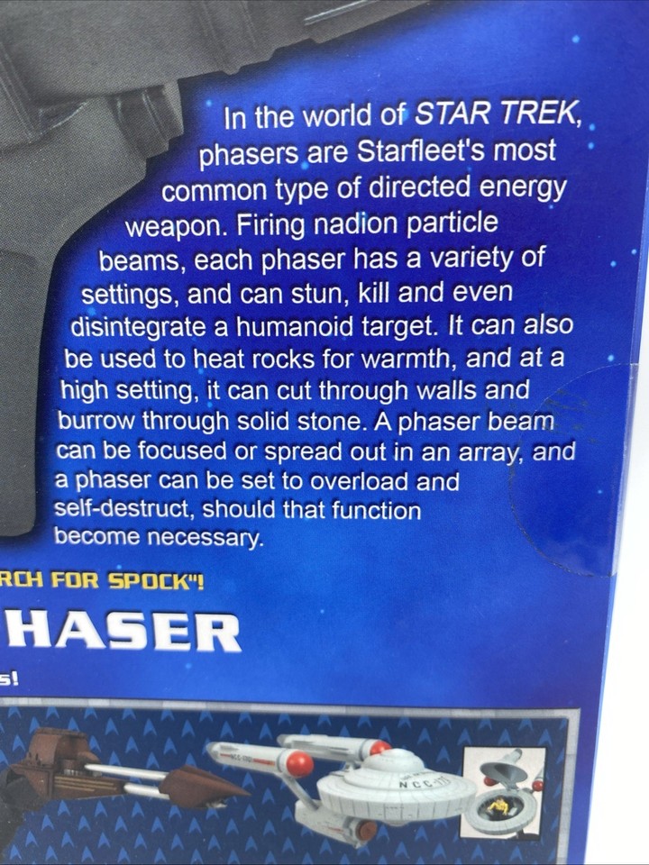 Star Trek III The Search For Spock ELECTRONIC MOVIE PHASER Art Asylum ...