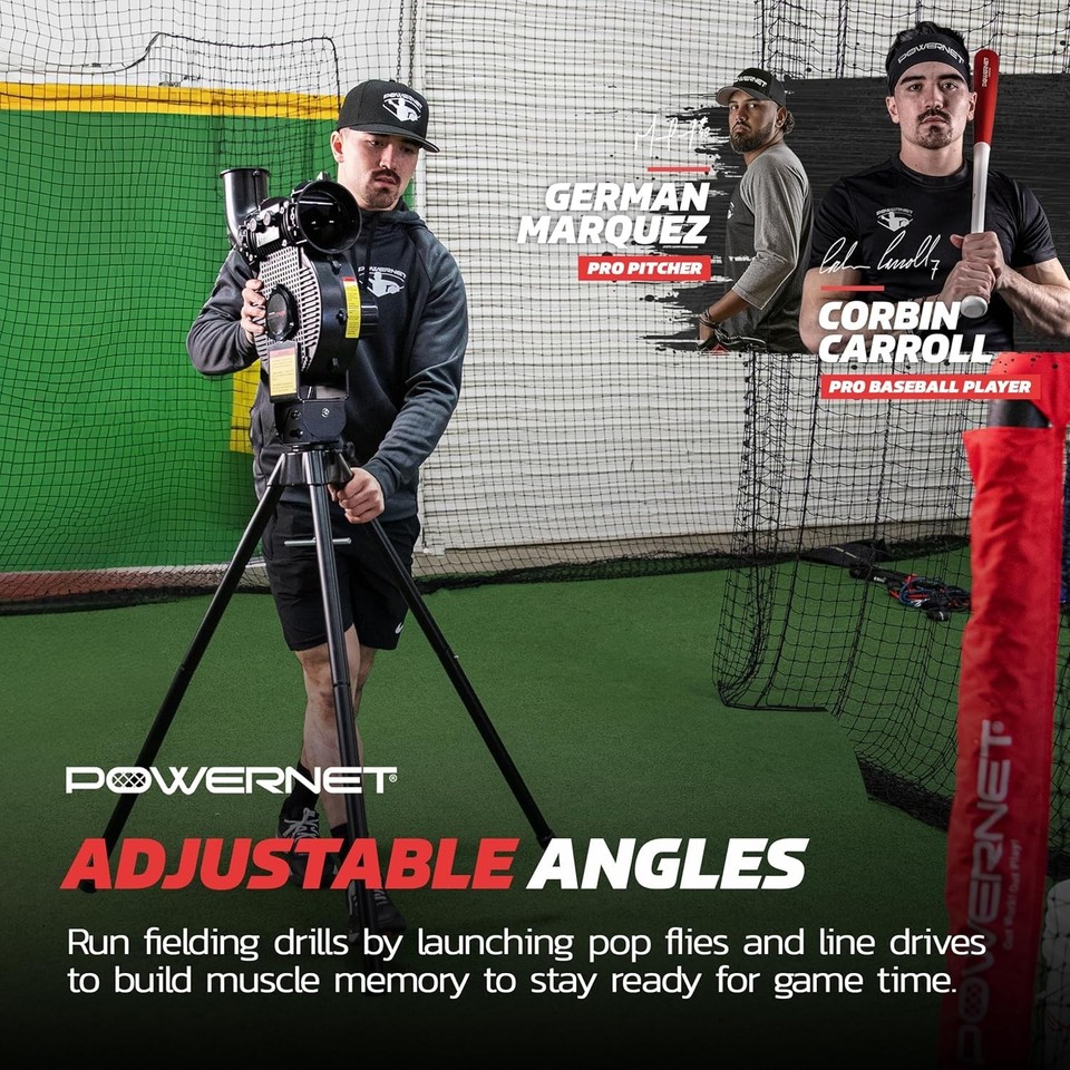 Launch F-lite Softball & Baseball Pitching Machine, Dimpled Practice ...