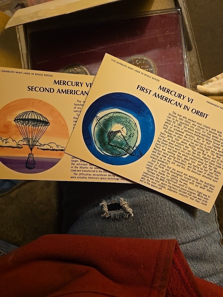 The Danbury Mint Men In Space Series Coin Collection Complete Set with ...