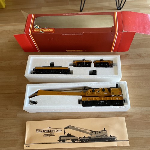 Hornby R749 BR 75 Ton Operating Breakdown Crane OO Gauge Scale | eBay UK