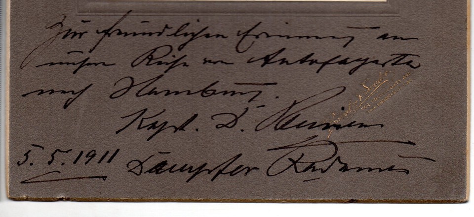 Imperial German Merchant Marine SHIP CAPTAIN photo 1911 California USA ...