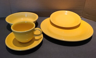 Fiestaware Fiesta Sunflower 5 Piece Place Setting - NEW IN BOX | eBay