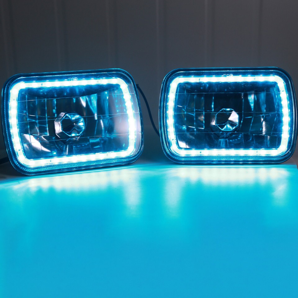 7X6" 5x7 7 Colors Change RGB LED Halo Headlights Lamps Driver ...