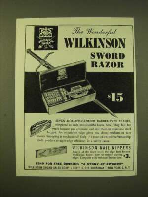 1947 Wilkinson Sword Razor Ad - The wonderful Wilkinson Sword Razor | eBay