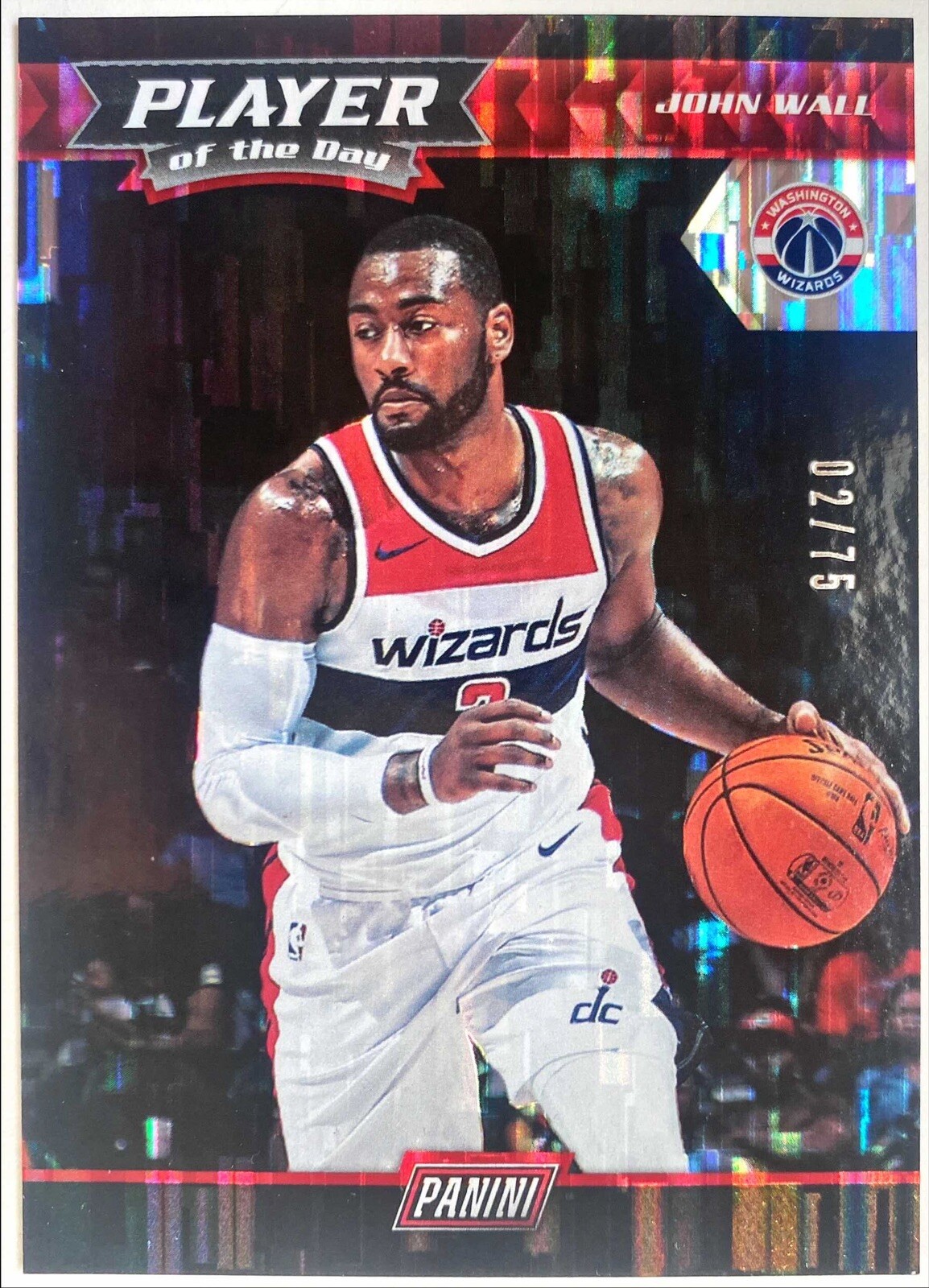 2017 Panini Player Of The Day John Wall Chimes /75 Washington Wizards ...