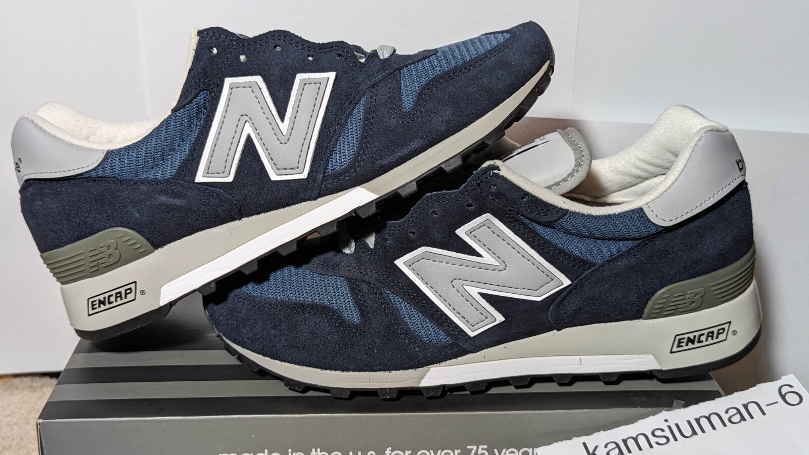 Brand New! New Balance Classic 1300 Made in USA Navy Blue Men Size 7.5 ...