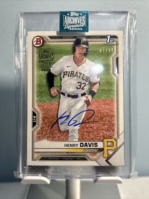 2024 Topps Archives Signature Series Henry Davis Auto #/18 Pirates 1st ...