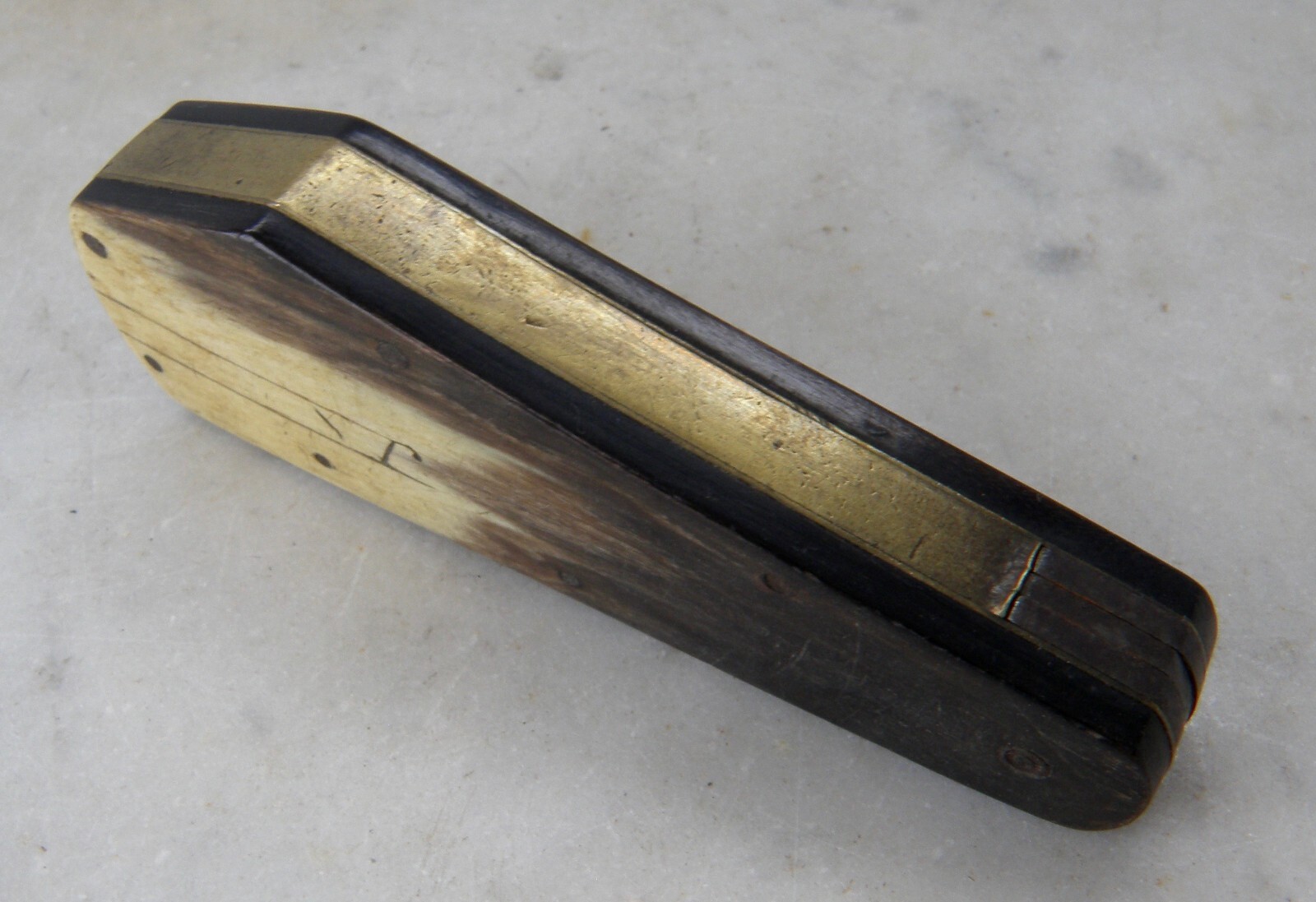 Antique 3 Blade Folding HORN FLEAM KNIFE Blood Letter Bleeder Robinson ...