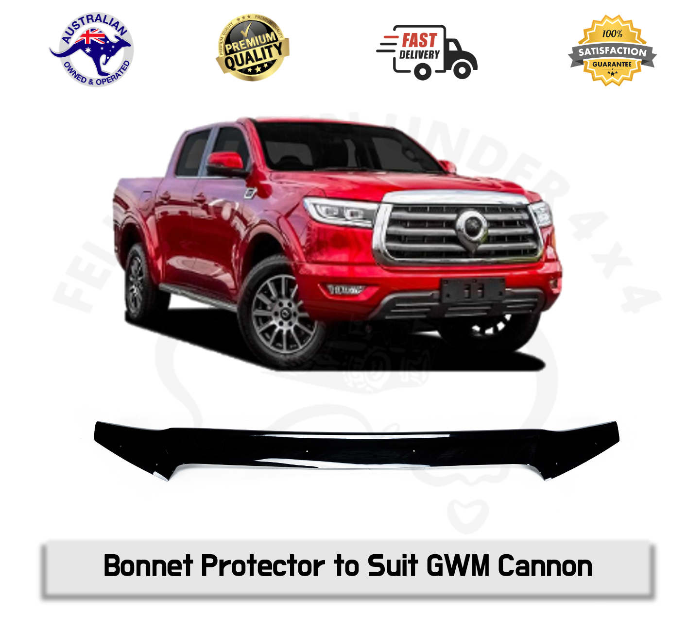 Bonnet Protector Hood Guard Bug Deflector To Suit GWM CANNON 2020+ | eBay