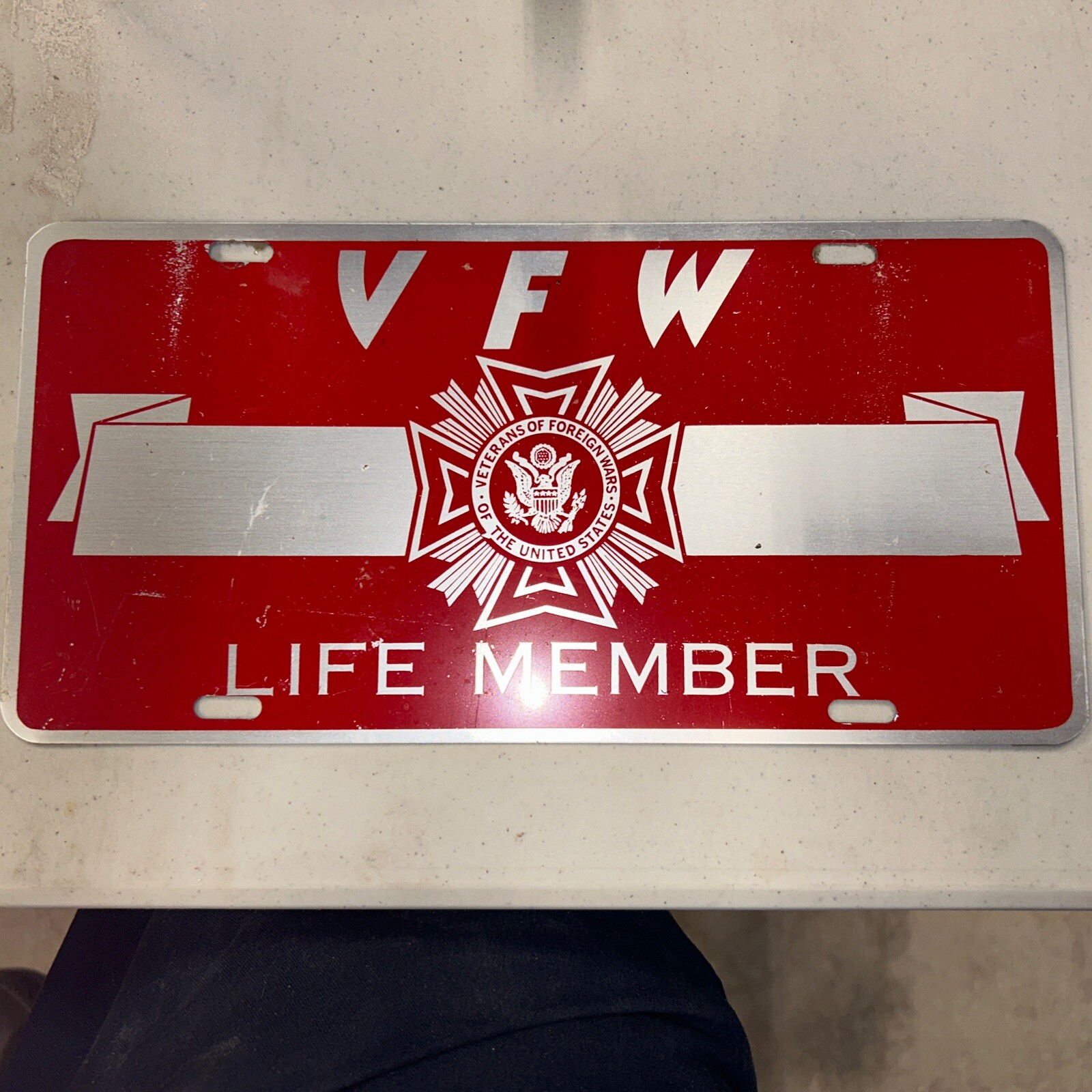 VFW Life Member Vanity License Plate Veterans of Foreign Wars | eBay