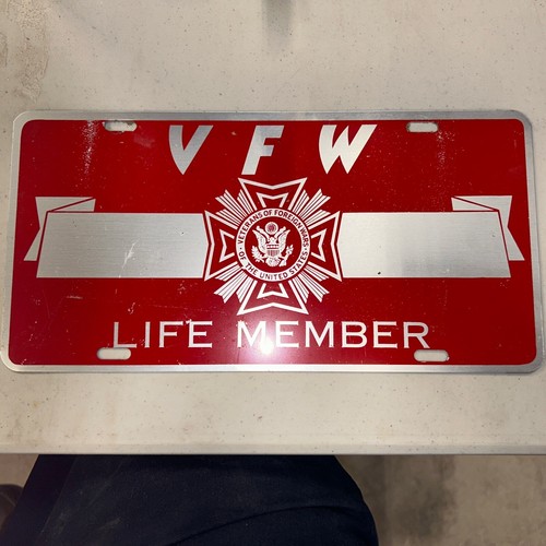 VFW Life Member Vanity License Plate Veterans of Foreign Wars | eBay