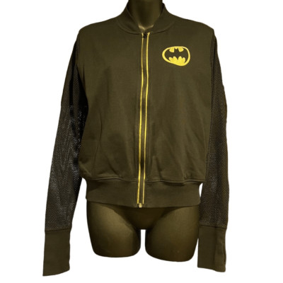 DC Comics Batman Fishnet Bomber Track Jacket Junior’s Medium | eBay