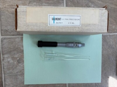 Gilmont Ultra Precision Buret Pipet 2.5 mL w/ Teflon O-Rings And ...
