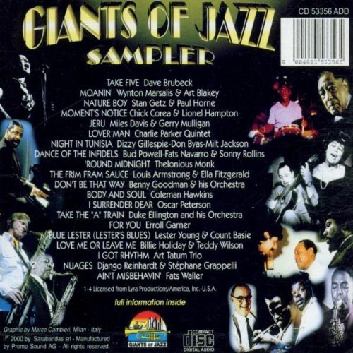 Giants of Jazz Sampler by Various Artists CD 2000 Jz1798 for sale ...