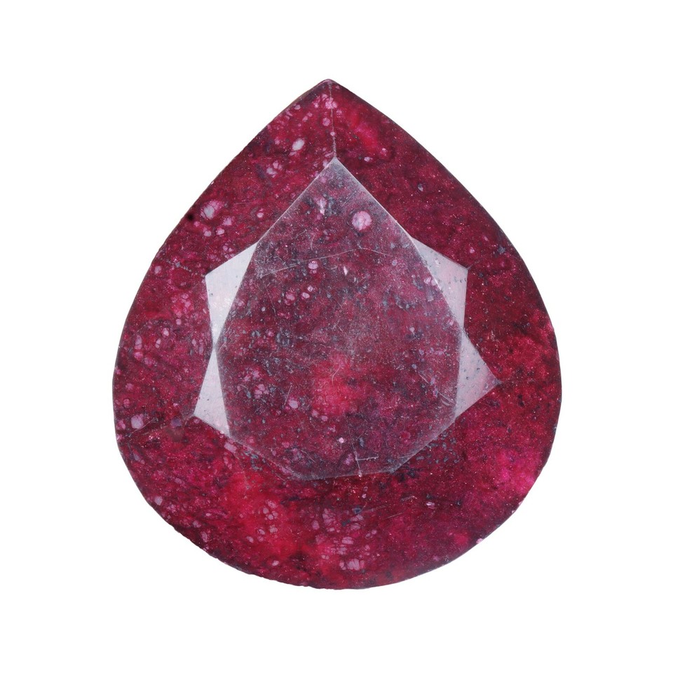 Large Natural Pear Cut Red Ruby 1300 Ct. Faceted Red Ruby Loose ...