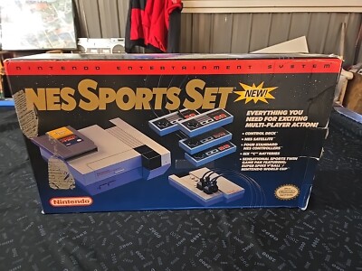 Nintendo NES Sports Set In Orig. Box 3 Controllers Satellite ...